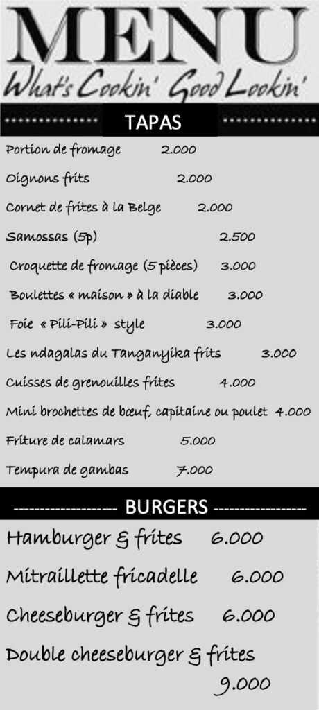 Pili Pili Rwanda Menu - Vibe Kigali