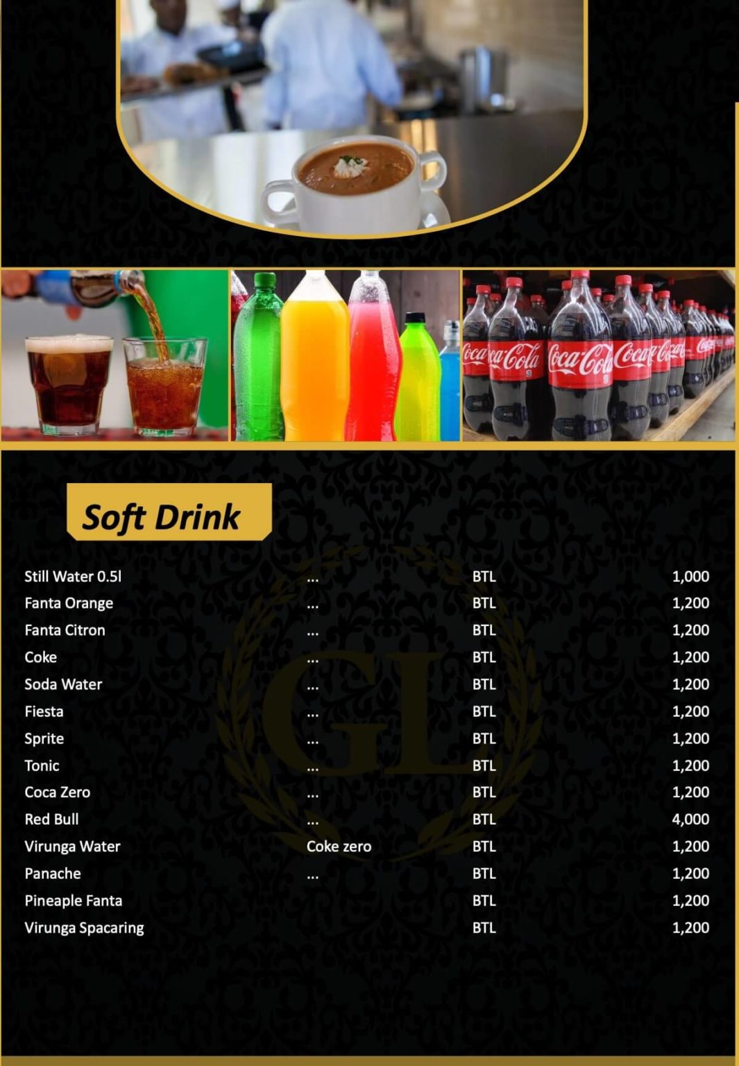 Grand Legacy Hotel Kigali Drinks Menu - Vibe Kigali